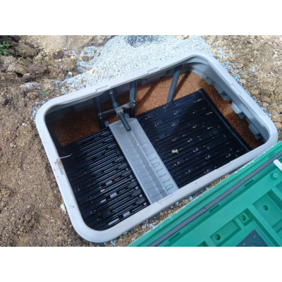 Filtre compact Ecoflo coco 5 EH sortie haute avec pompe